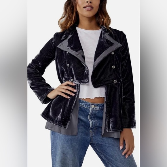 Free People | Jackets & Coats | Nwt Free People Faye Jacket In Ebony | Poshmark